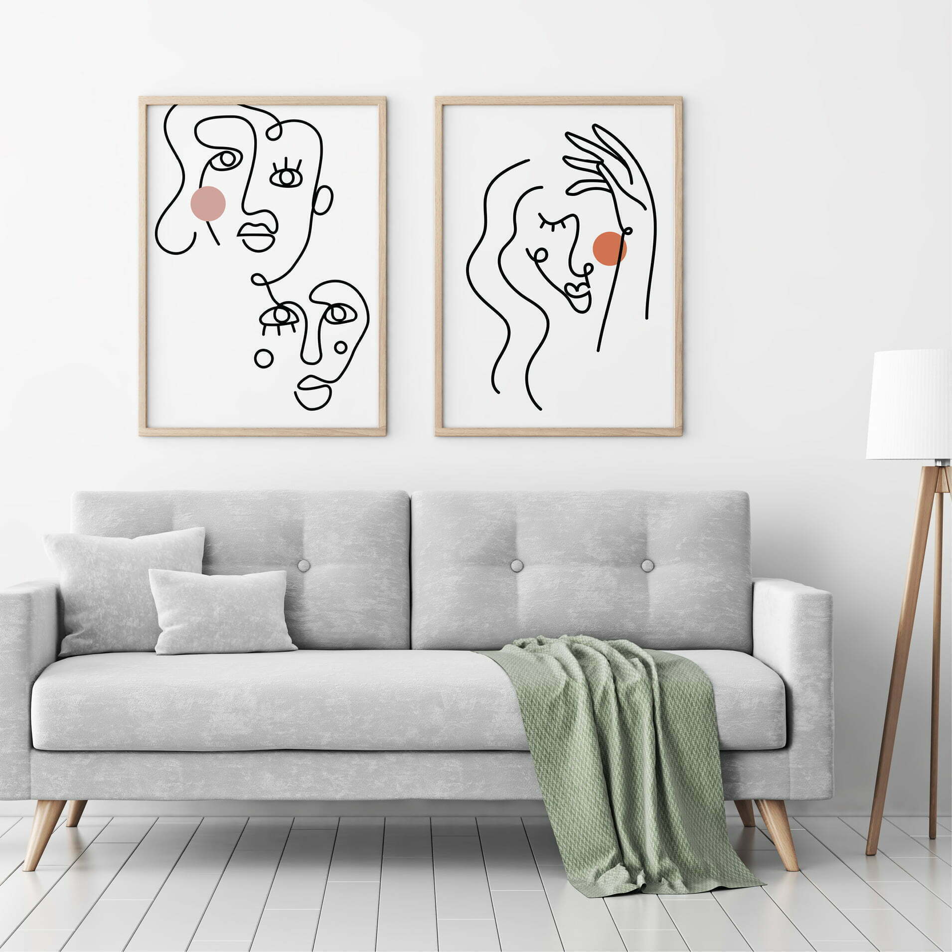 Online Minimalist Abstract Faces Art Print Bundle - Sugar and Vice ...
